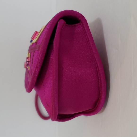 Dior | Bags | Dior D Charm Pink Satin Jeweled Embellished Clutch | Poshmark